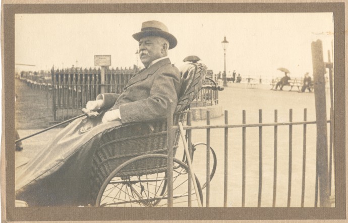 Photograph of Arthur Morris in a bath chair - William Morris Gallery