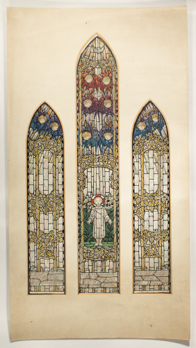 Sketch design for three light window - William Morris Gallery