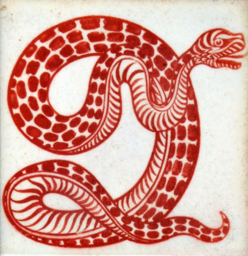 Animal Tile - Snake - William Morris Gallery