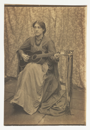 May Morris playing the guitar - William Morris Gallery