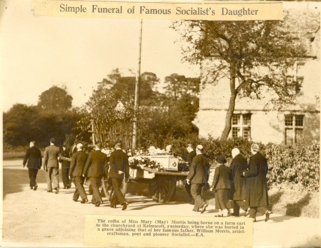 May Morris's Funeral, published in the Evening Advertiser Swindon ...