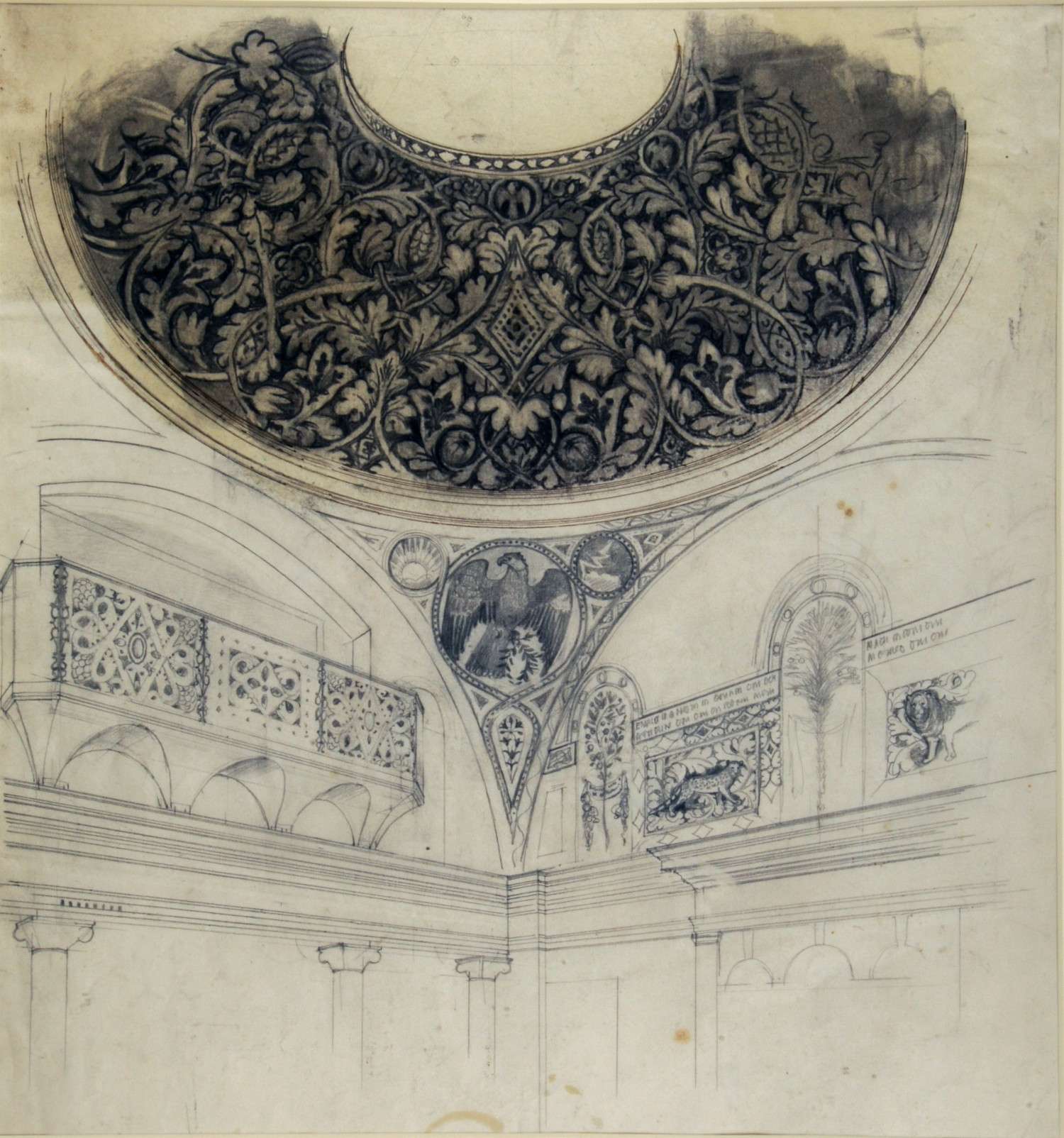 Design for dome mosaics for Debenham House, 8 Addison Road, London ...